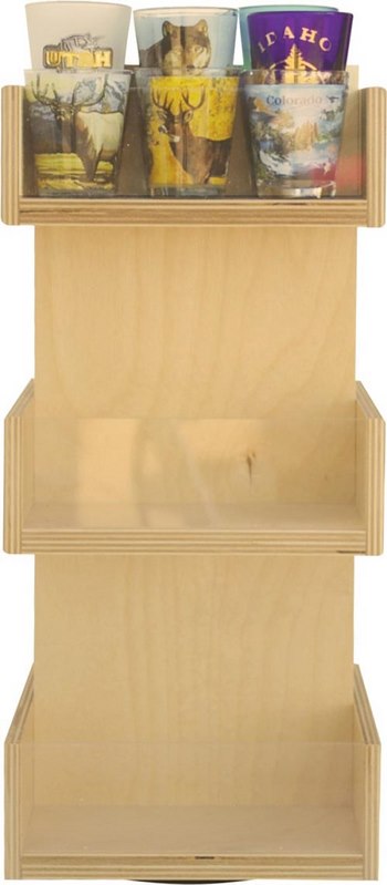Countertop Wooden Shotglass Display Rack, Wooden Retail Fixtures ...
